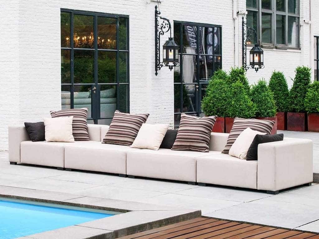 Design Gartenlounge Cubik Silvertex modular wetterfest Pick-Up-Möbel