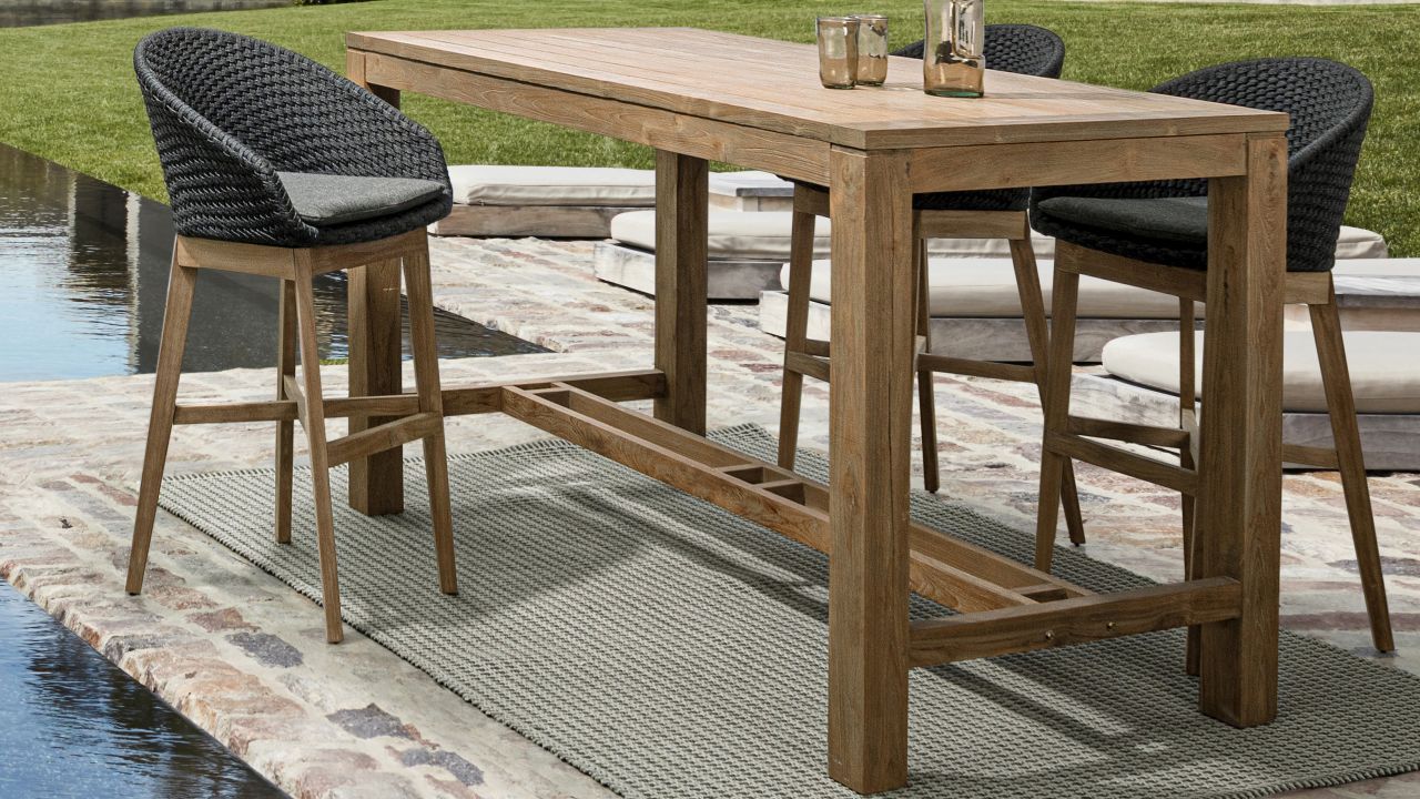 Outdoor Barhocker mit Lehne anthrazit Coachella 2er Pick-Up-Möbel