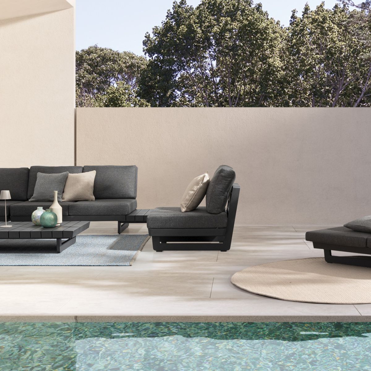 Outdoor Sessel wetterfest Aluminium Infinity anthrazit Pick-Up-Möbel