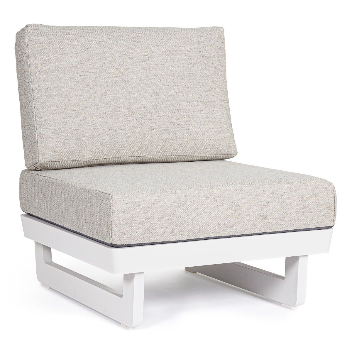 Outdoor Sessel wetterfest Aluminium Infinity weiß Pick-Up-Möbel